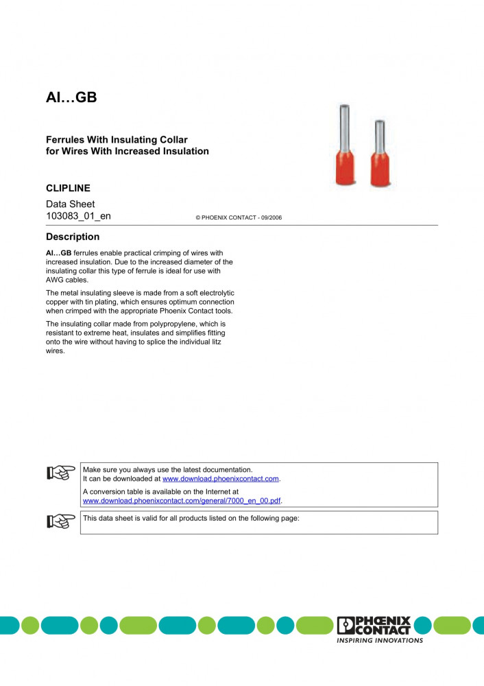 Phoenix Contact 3203163 technical document page 1