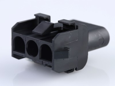 2.13mm Diameter MLX Power Crimp Housing Plug, Nylon, 94V-2, 6 Circuit, Black