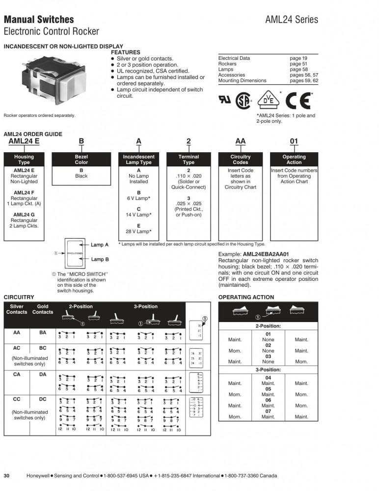 Honeywell AML24 technical document page 1