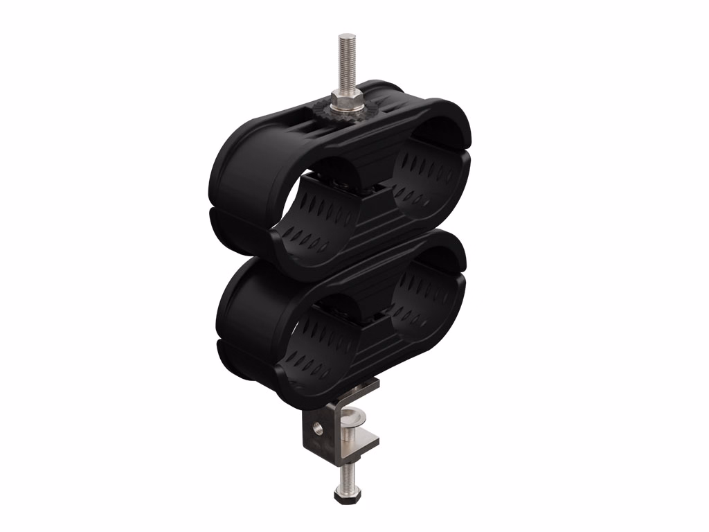 Dual Side, 2-Hole, Feeder Clamp for 1-5/8