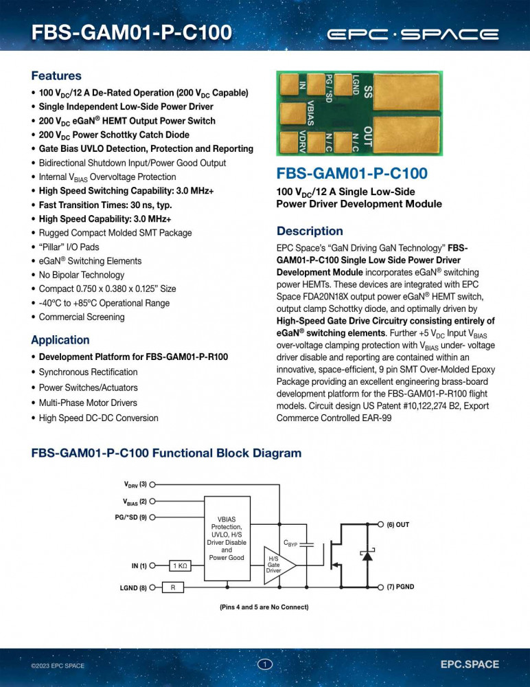 FBS-GAM01-P-C100 datasheet page 1