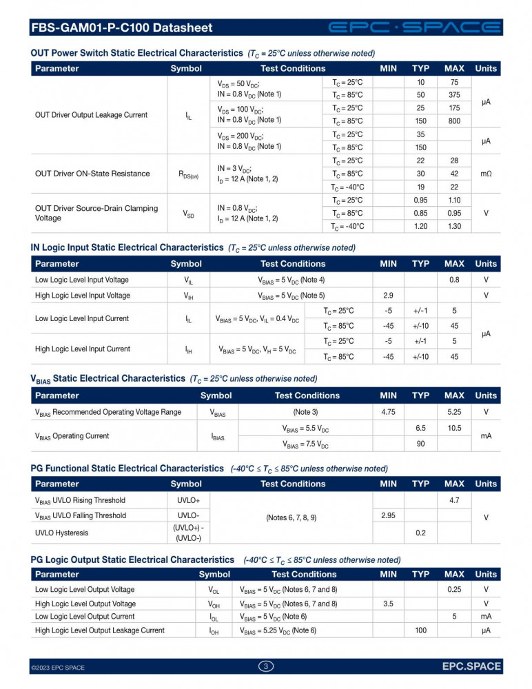 FBS-GAM01-P-C100 datasheet page 3