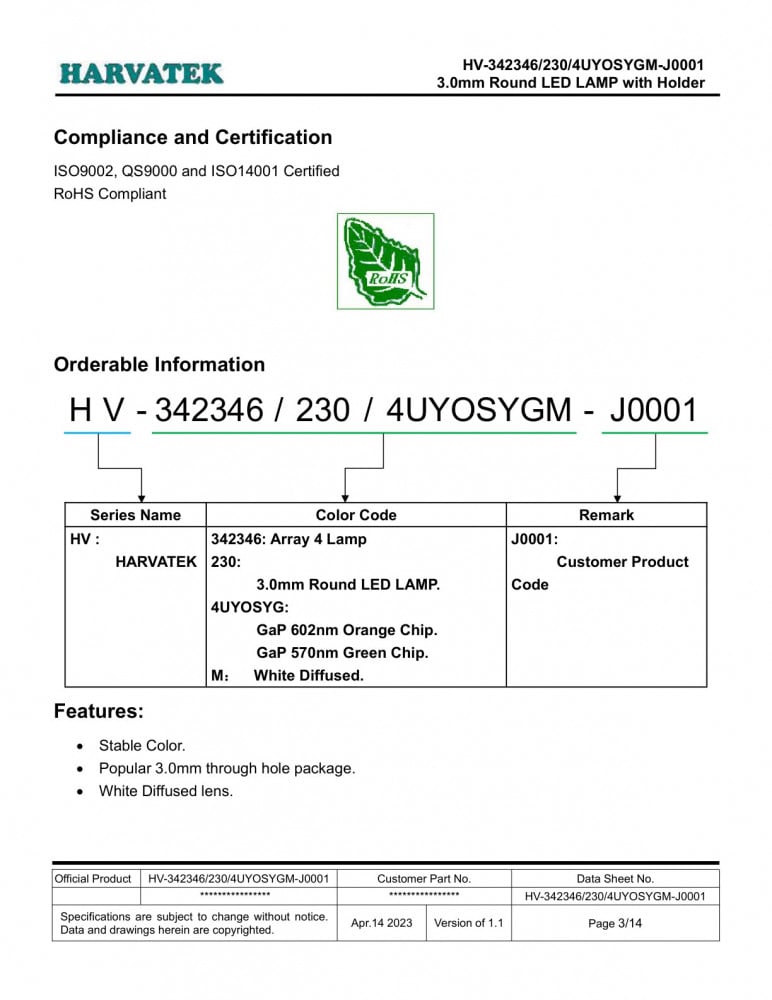 HV-342346 datasheet page 3