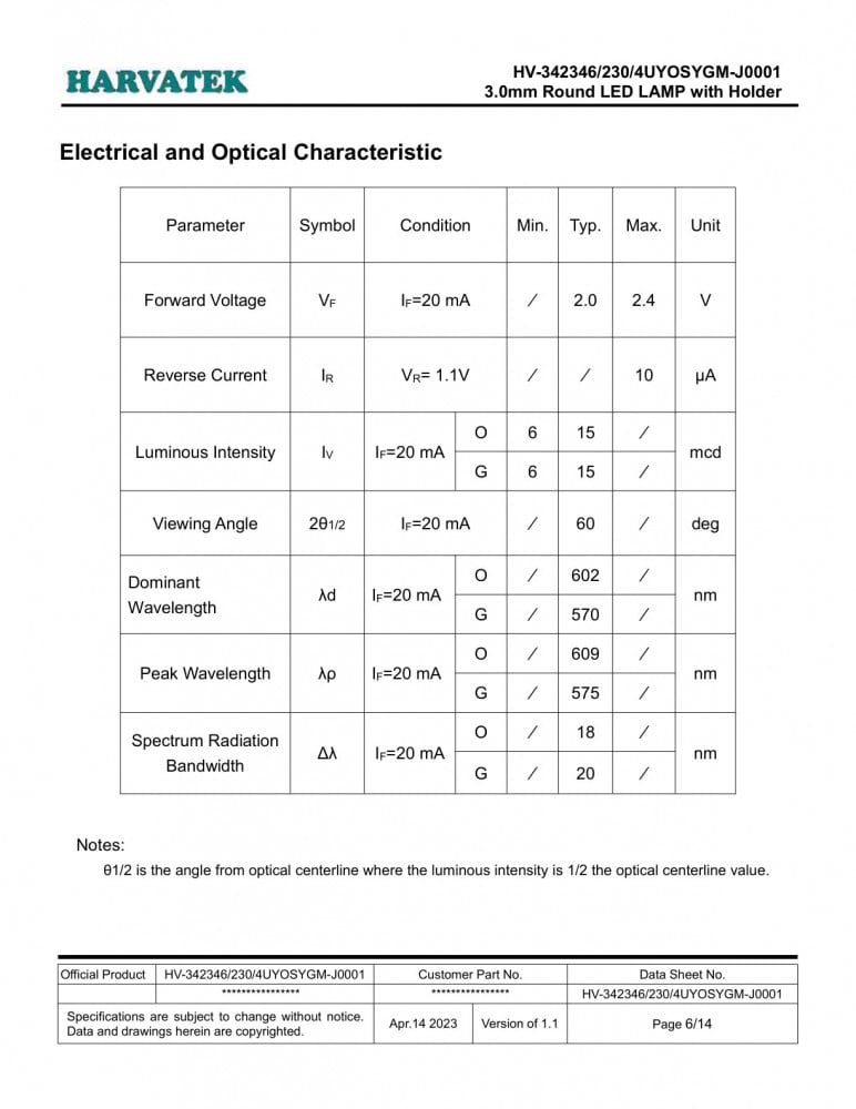 HV-342346 datasheet page 6