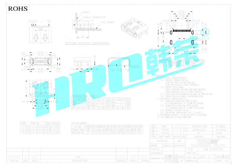 TYPE-C-31-M-25 official technical drawing