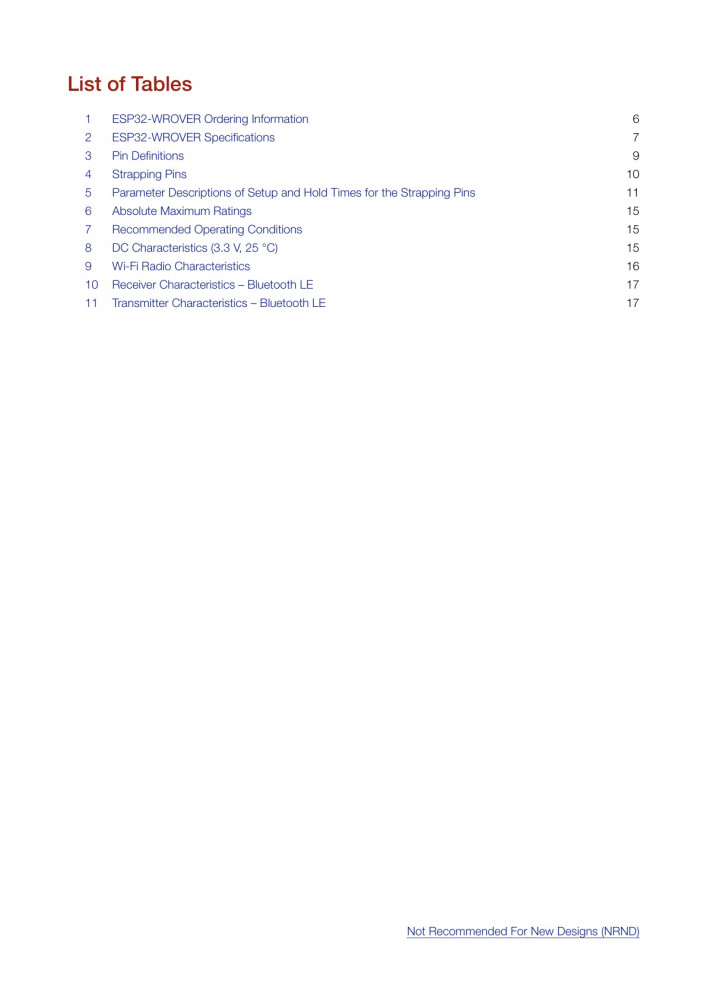 ESP32-WROVER datasheet page 4