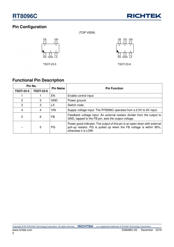 RT8096C technical document page 2