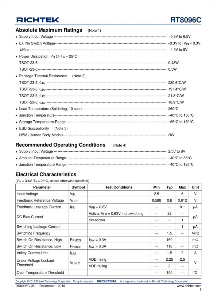 RT8096C technical document page 5