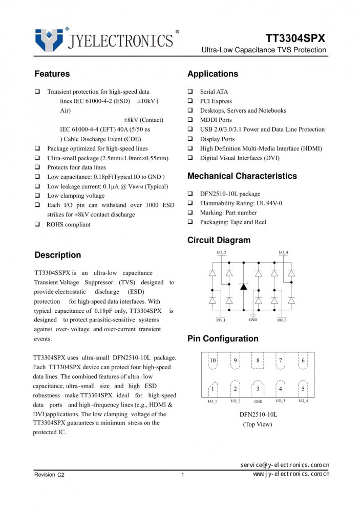 TT3304SPX datasheet page 1