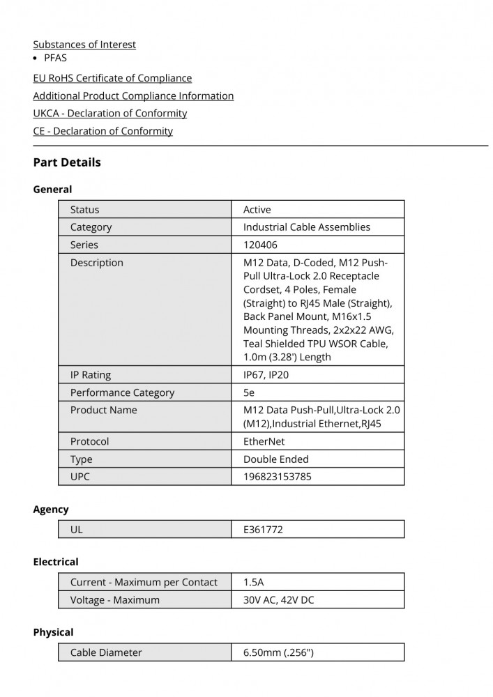 MOLEX 120406 product drawing, page 2