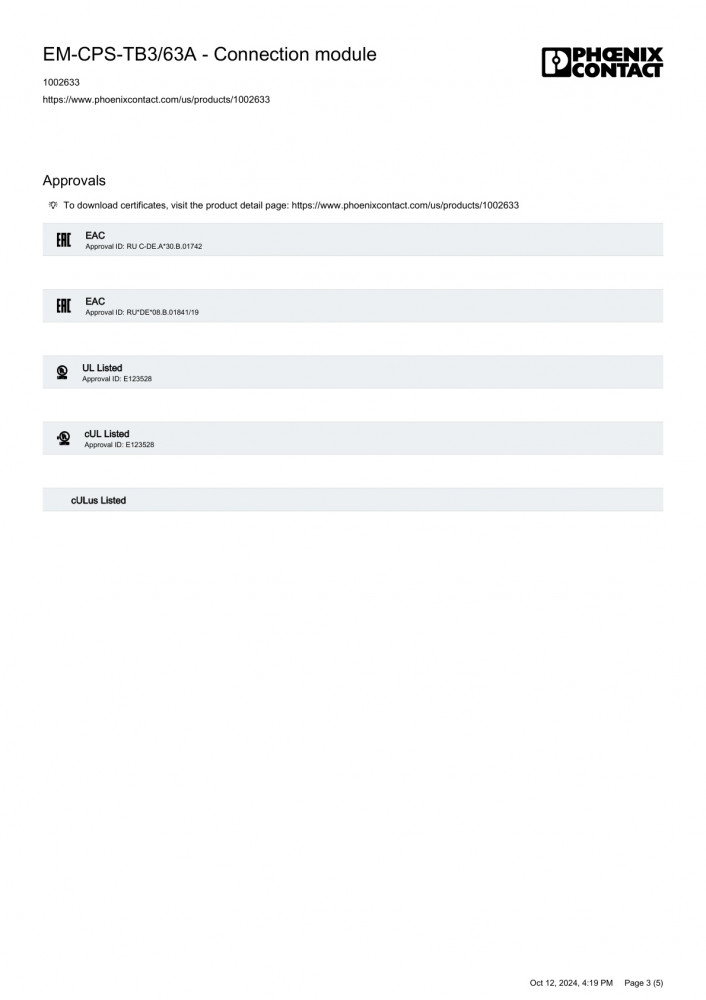 Phoenix Contact 1002633 technical document page 3