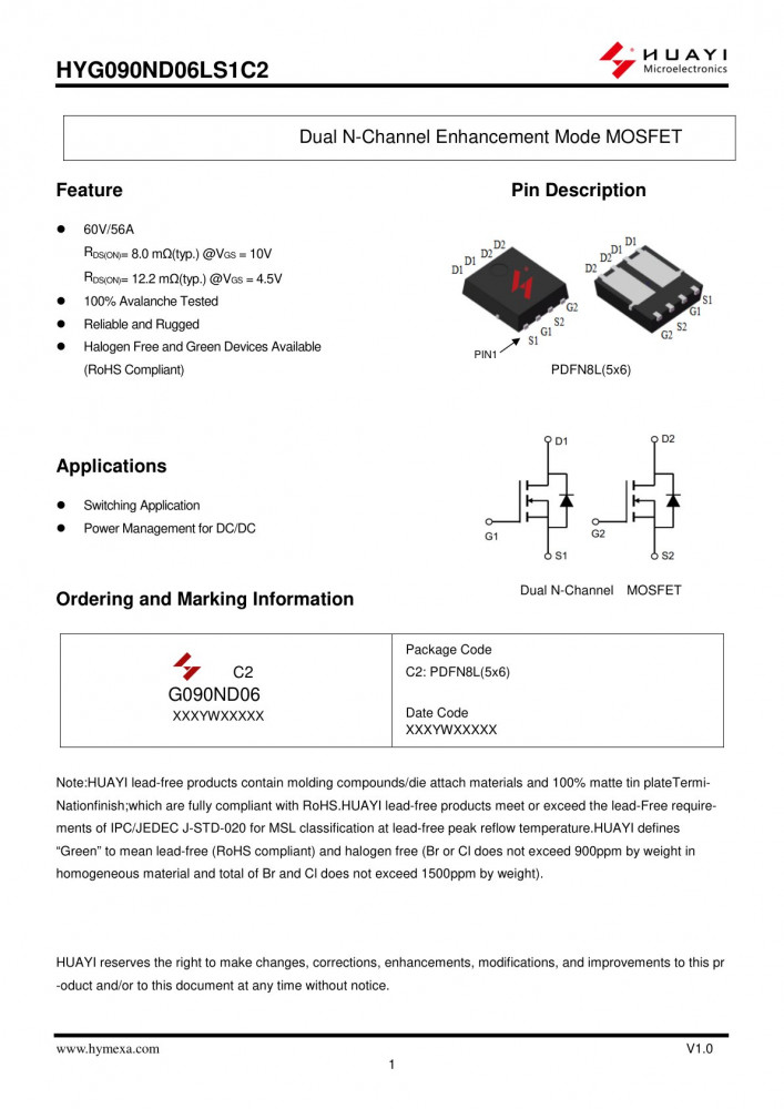 HYG090ND06LS1C2 datasheet page 1