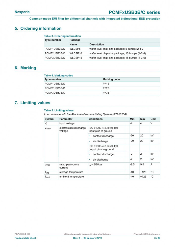 PCMF1USB3B/CZ datasheet page 3