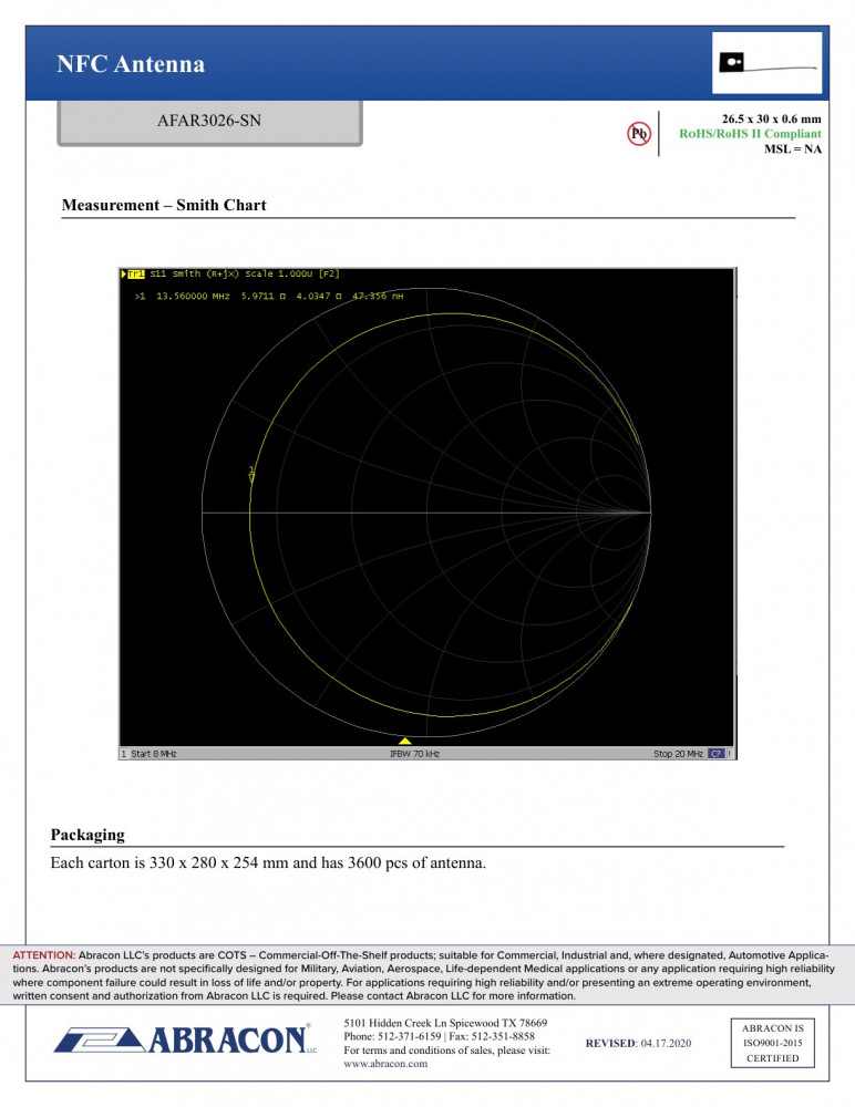 AFAR3026-SN technical document page 3