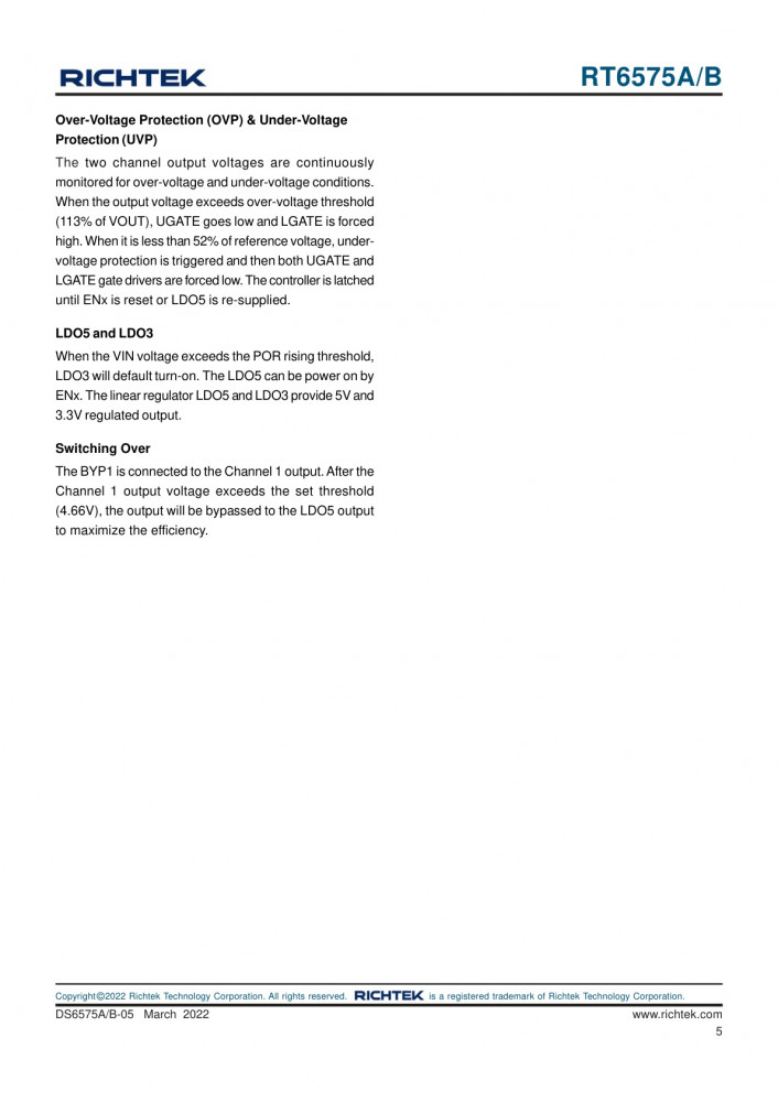 RT6575BGQW datasheet page 5