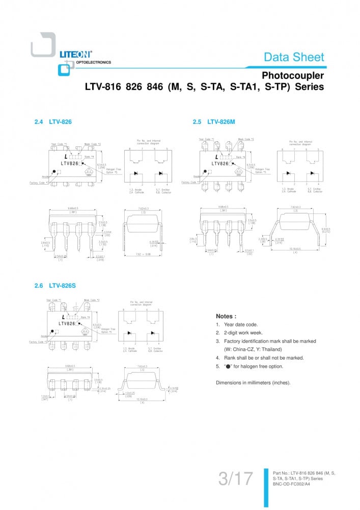 LITEON LTV-826S-TA1 datasheet page 4