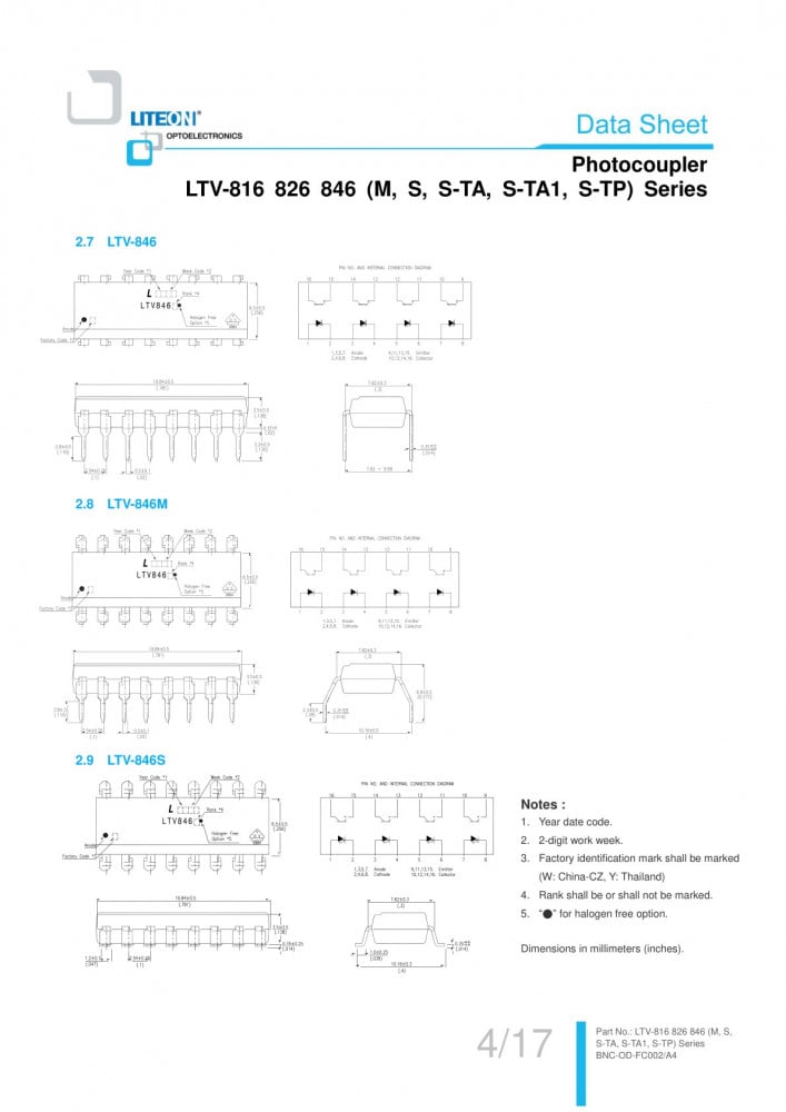 LITEON LTV-826S-TA1 datasheet page 5