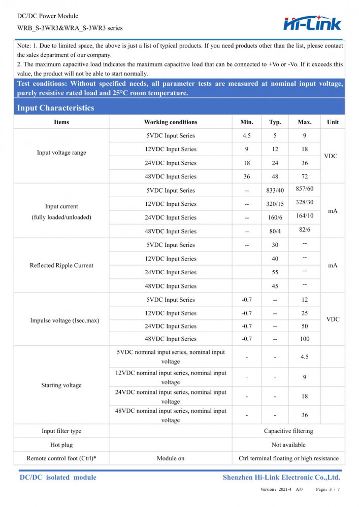 WRB4805S-3WR3 datasheet page 3