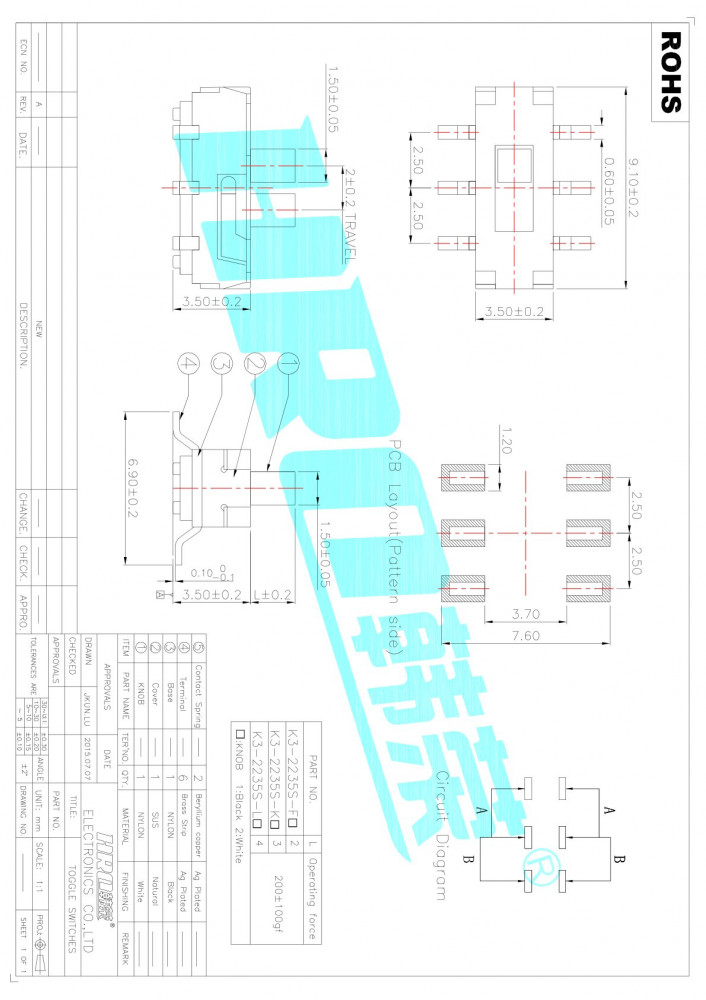 K3-2235S-K1 technical document preview