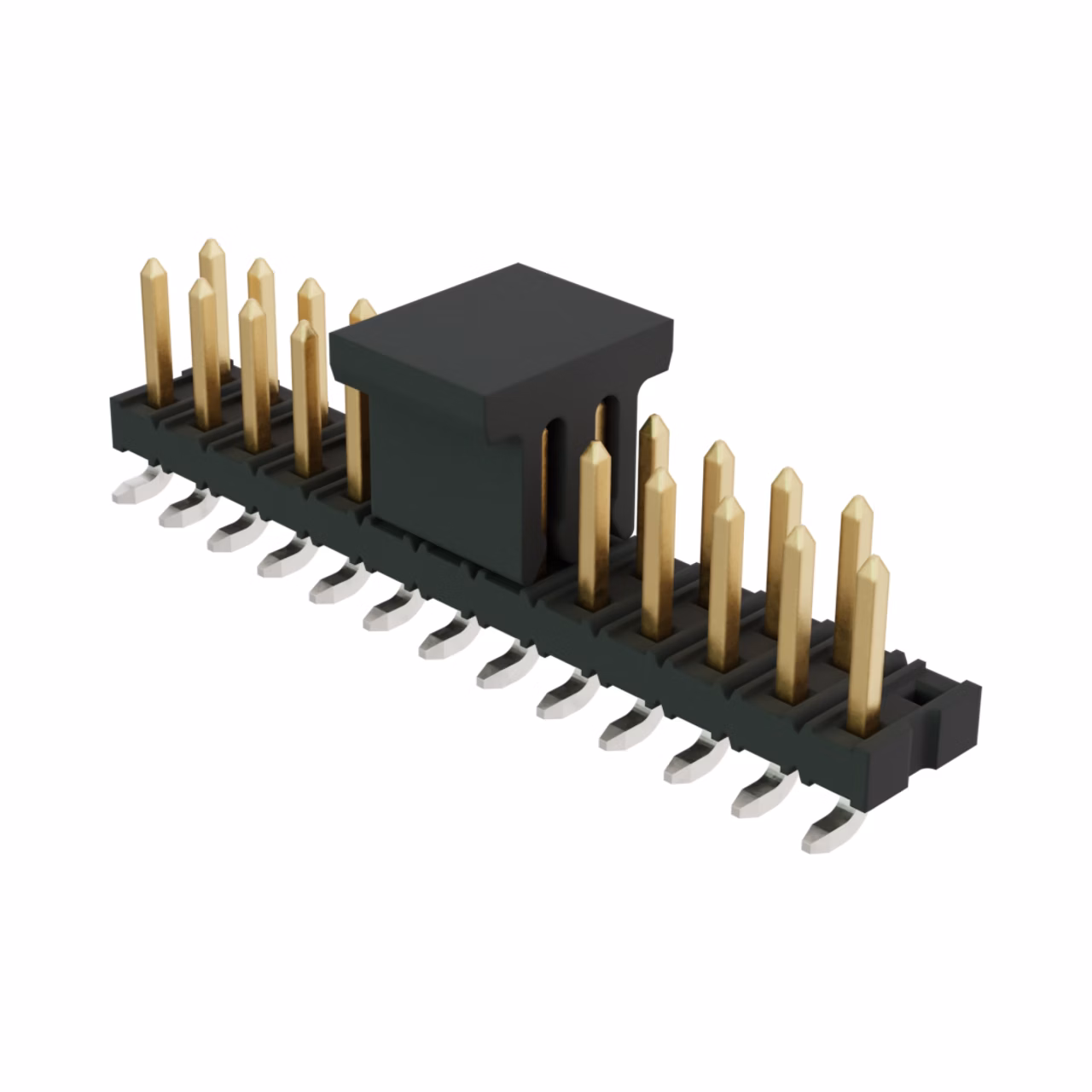 Milli-Grid Header, Vertical, Surface Mount, 26 Circuits (Void at circuit 2), 0.38µm Gold (Au) Plating, Mating Pin Length 3.80mm, with Cap, Tape and Reel, Lead-Free for sale