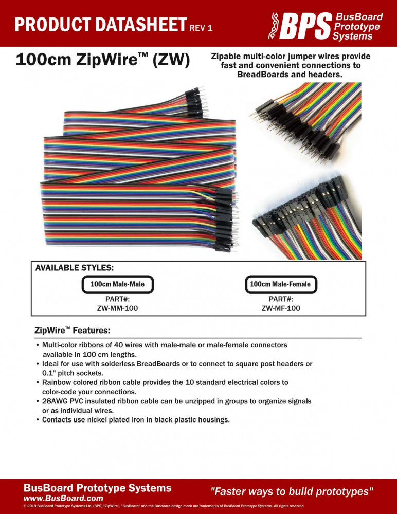 ZW-MF-100 product document image, page 1