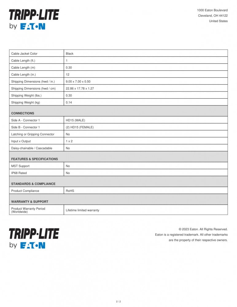 EATON P516-001-HR documentation page 2