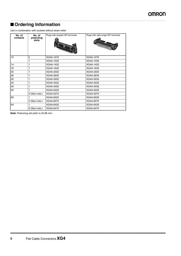 OMRON XG4A mounting information