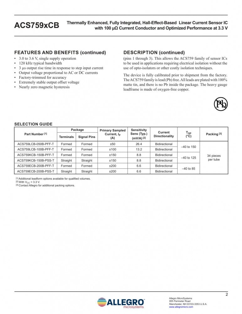 ACS759 datasheet page 2