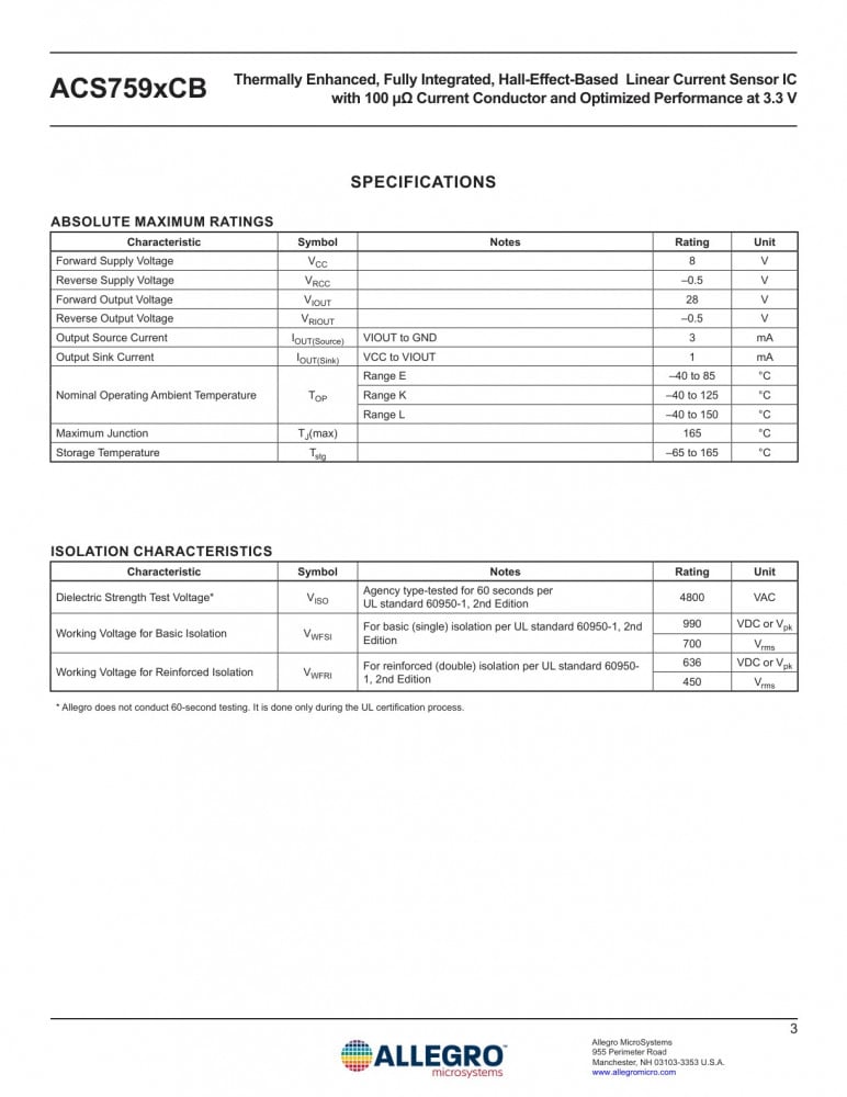 ACS759 datasheet page 3