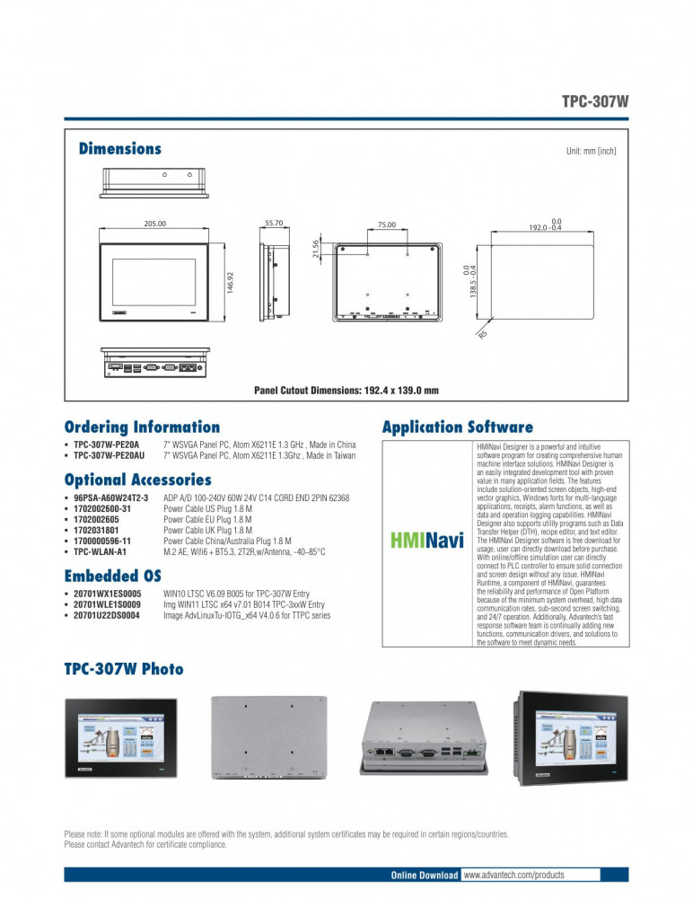 TPC-307W technical document preview, page 2