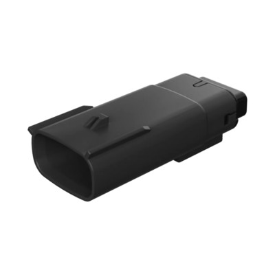 MX150 Mat-Sealed Male Connector Assembly, Single Row, 4 Circuits, Keying  Option C, Dark Gray for sale