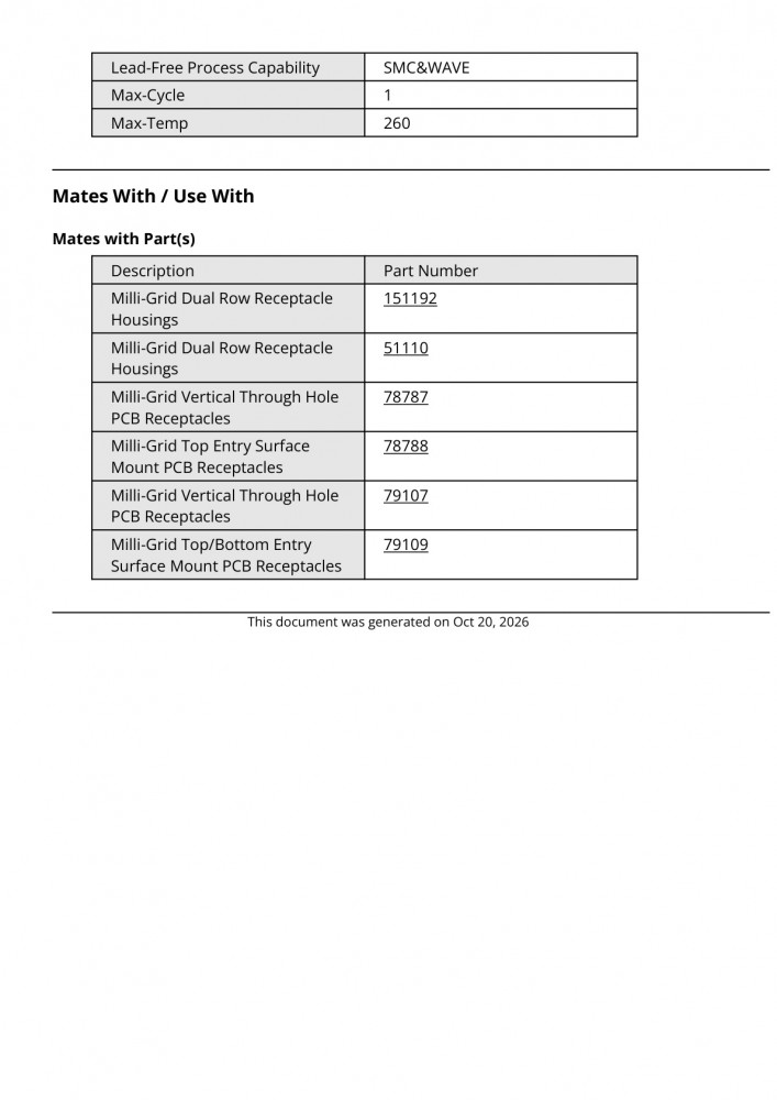 MOLEX product specification page 4