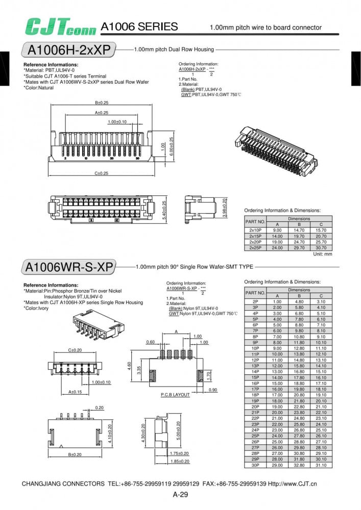 CJT A1006H-7P datasheet page 3