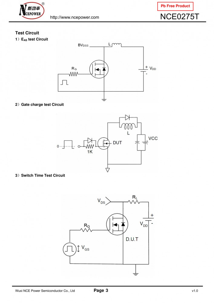 NCE0275T datasheet page 3