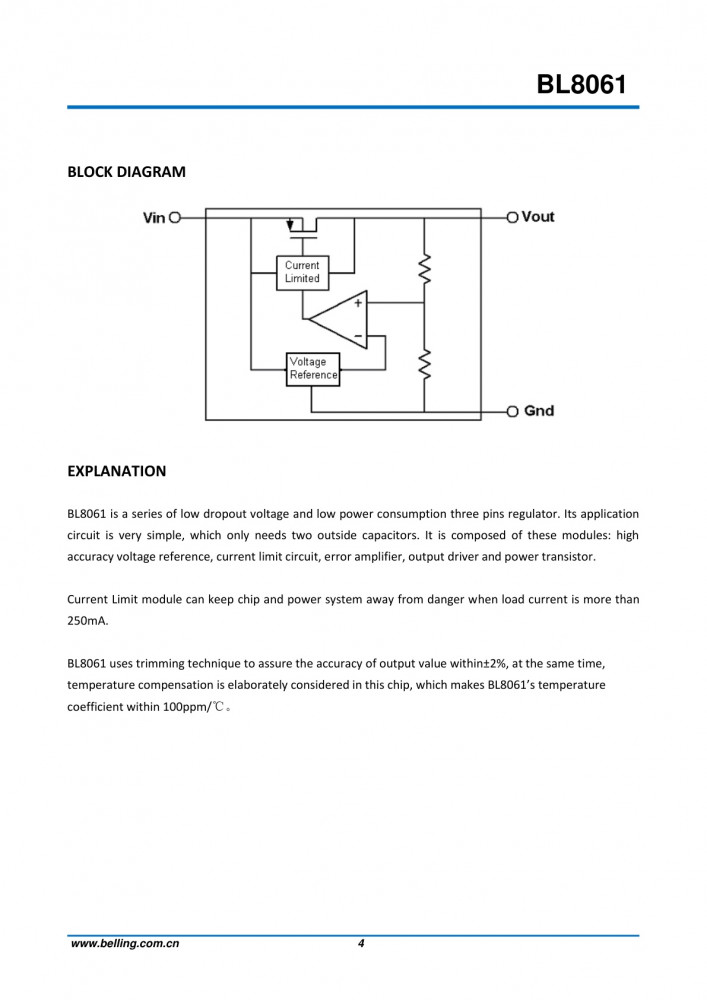 BL8061 datasheet page 4