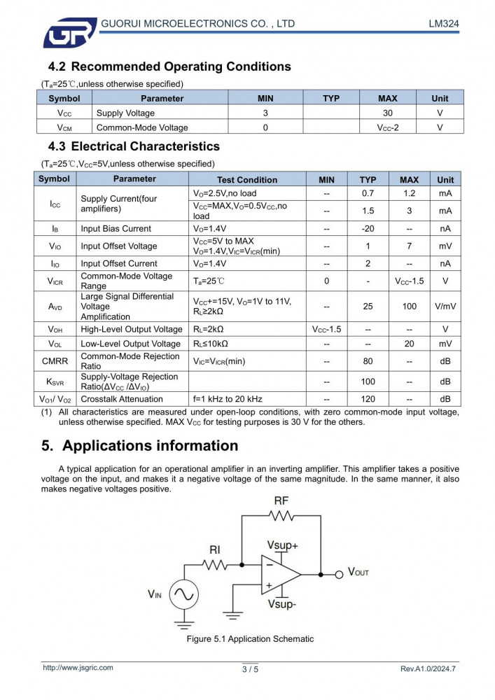 LM324NS14ARDQ datasheet page 3