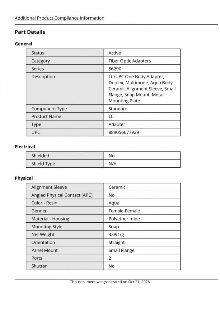 MOLEX 885362207 product drawing, page 2