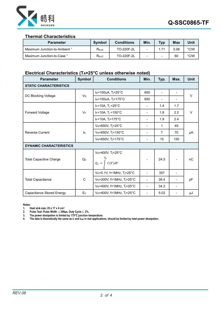 Q-SSC0865-TF datasheet page 2