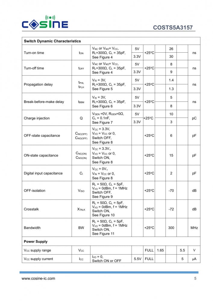 COSTS5A3157DBVR datasheet page 5
