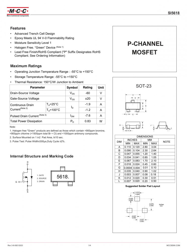 SI5618-TP datasheet page 1