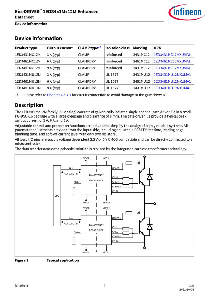 Infineon datasheet page 2