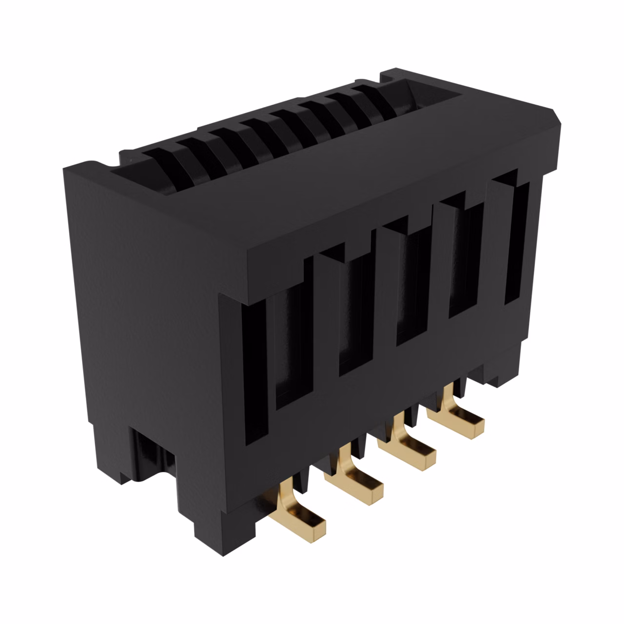 Easy-On FFC/FPC Connector, 0.50mm Pitch, Surface Mount, Vertical, Non-ZIF, Reverse Footprint, Gold Plating, Black, 8 Circuits for sale