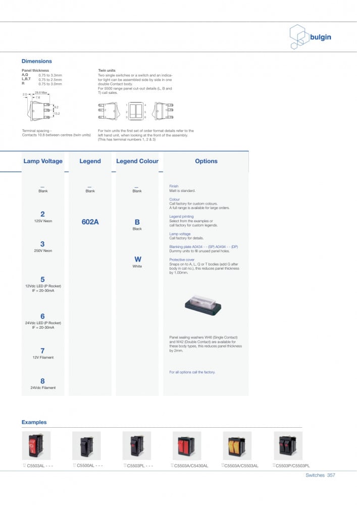 Bulgin 1500 Series datasheet page 4