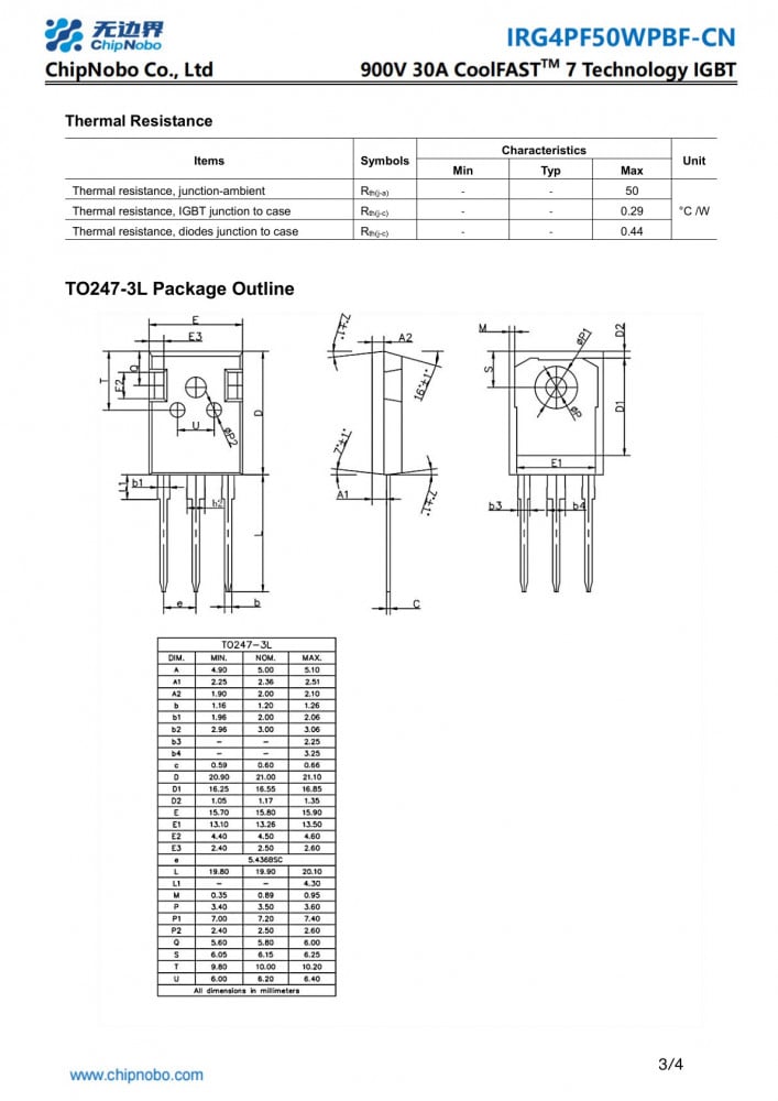 IRG4PF50WPBF-CN datasheet page 3