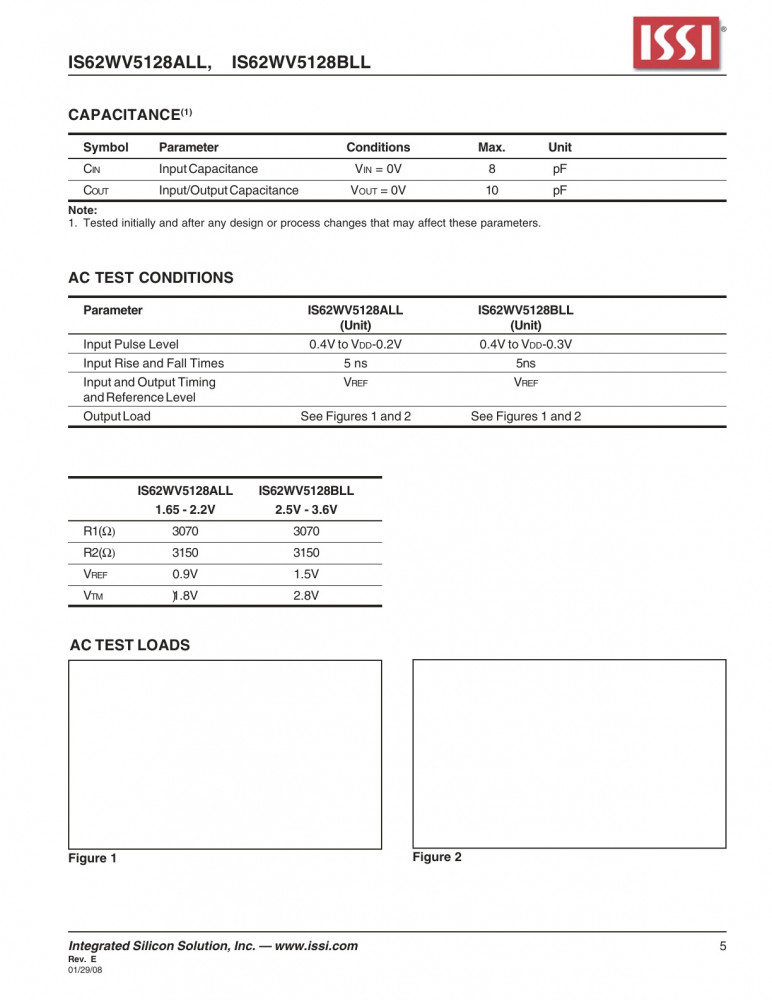 IS62WV5128BLL datasheet page 5
