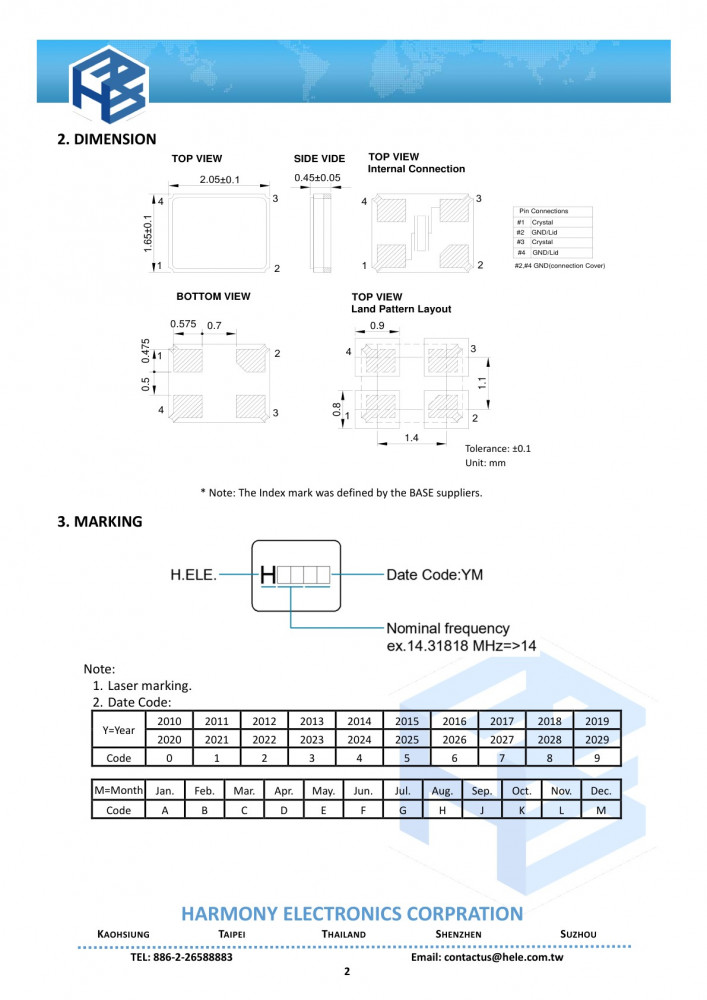 HELE X2C016000B91H-R datasheet page 5