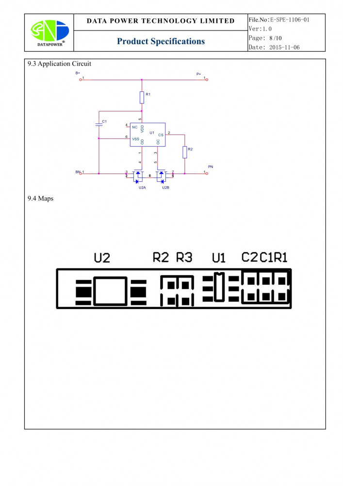 DTP603443 product specification page 8