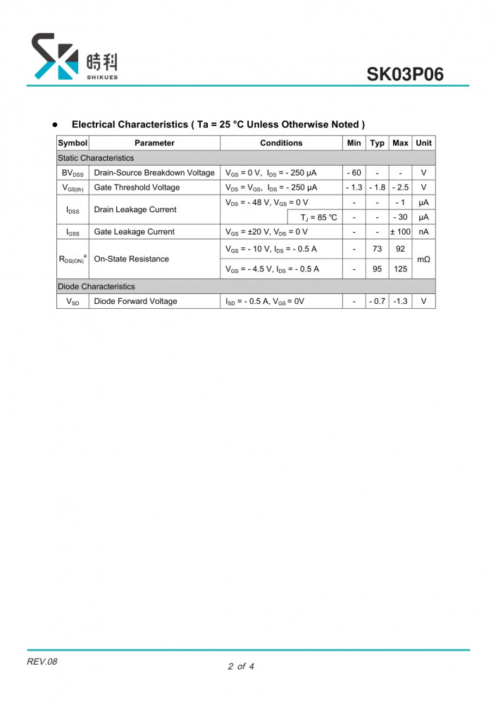 SK03P06 datasheet page 2