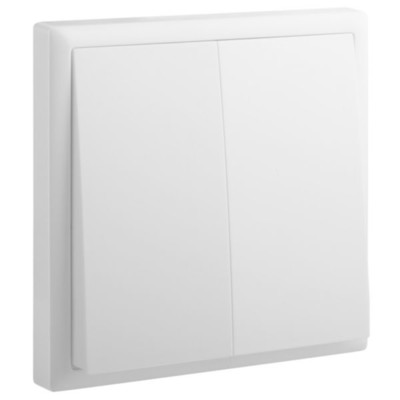 Eloe - 2 gang 1way 20AX switch - White for sale
