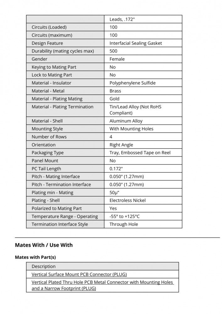 Technical document page 2 for MK-462-100-455-000S-900